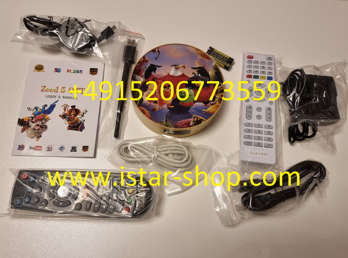 Zeed 5 Ott iStar TVBOX Sat Receiver + 12 months OnlineTV Online TV Dig ...